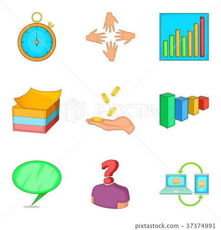 Handout icons set, cartoon style - Stock Illustration [37374991] - PIXTA