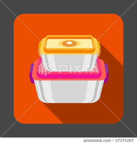 Food plastic box concept background, cartoon style - Stock Illustration ...