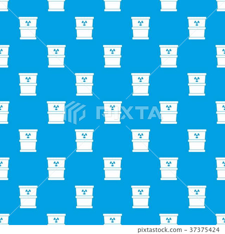 Trash can pattern seamless blue - Stock Illustration [37375424] - PIXTA