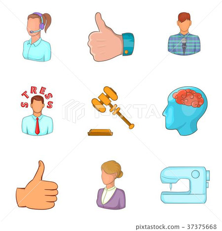 Depletion icons set, cartoon style - Stock Illustration [37375668] - PIXTA