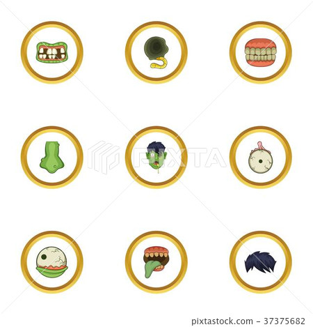 Corpse icons set, cartoon style - Stock Illustration [37375682] - PIXTA
