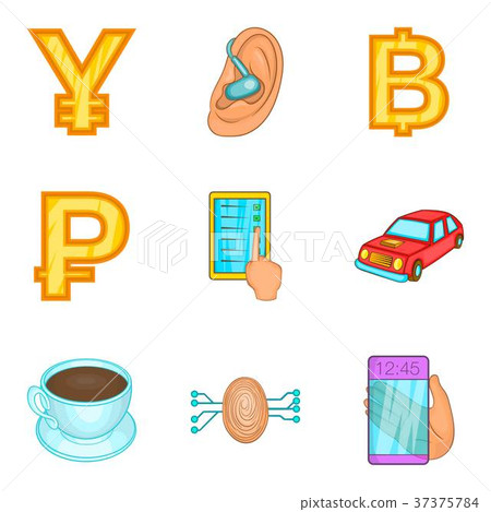 Business relationship icons set, cartoon style - Stock Illustration ...
