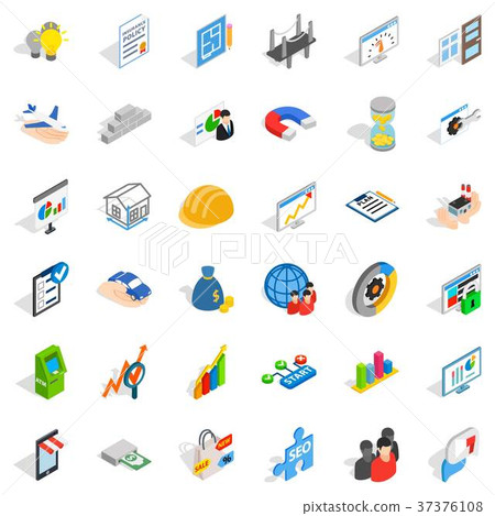 Operator icons set, isometric style - Stock Illustration [37376108] - PIXTA