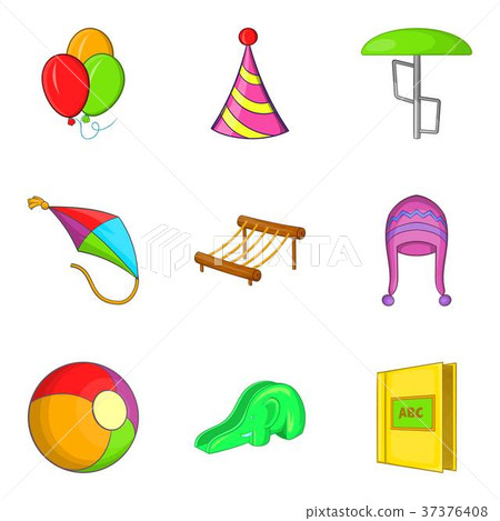 Shallow icons set, cartoon style - Stock Illustration [37376408] - PIXTA