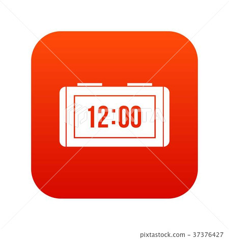Watch icon digital red-插圖素材 [37376427] - PIXTA圖庫