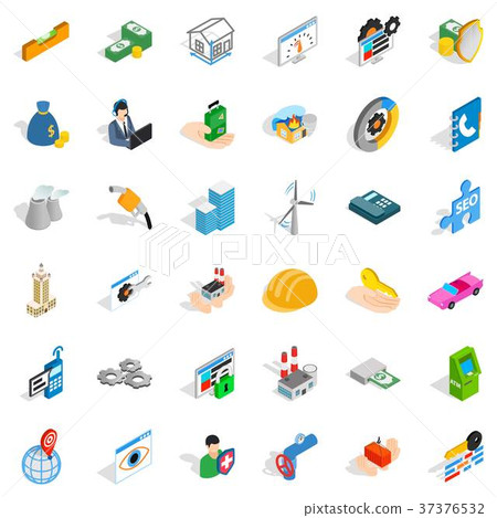 Concern icons set, isometric style - Stock Illustration [37376532] - PIXTA