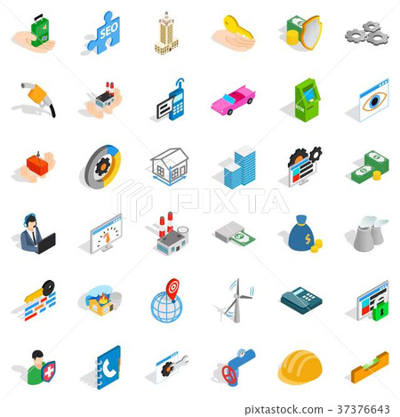 Company icons set, isometric style - Stock Illustration [37376643] - PIXTA