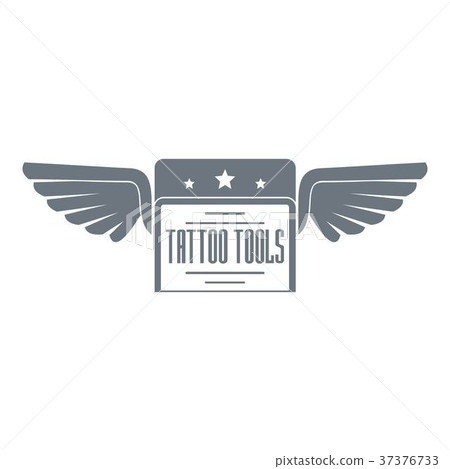 Tattoo emblem logo, simple gray style - Stock Illustration [37376733 ...