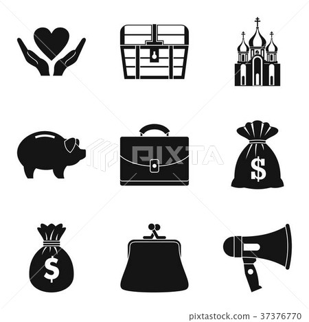 Beneficence icons set, simple style - Stock Illustration [37376770] - PIXTA