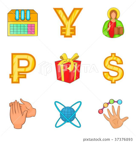 Abundance icons set, cartoon style - Stock Illustration [37376893] - PIXTA