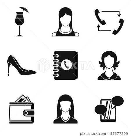 Secretary icons set, simple style - Stock Illustration [37377299] - PIXTA