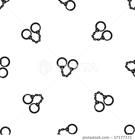 Handcuffs pattern seamless black - Stock Illustration [37377372] - PIXTA