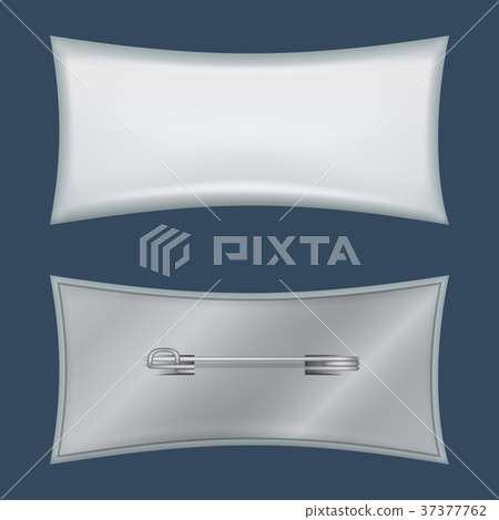Long badge mockup, realistic style - Stock Illustration [37377762] - PIXTA