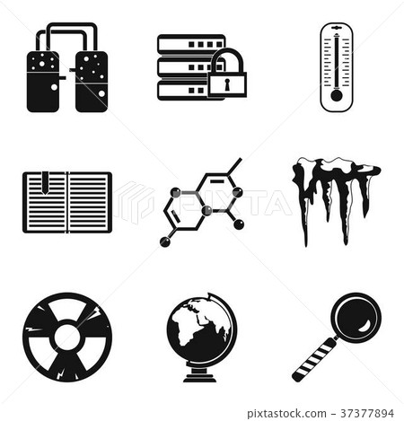 Physical icons set, simple style - Stock Illustration [37377894] - PIXTA