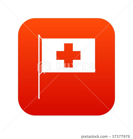 Switzerland flag icon digital red - Stock Illustration [37377978] - PIXTA