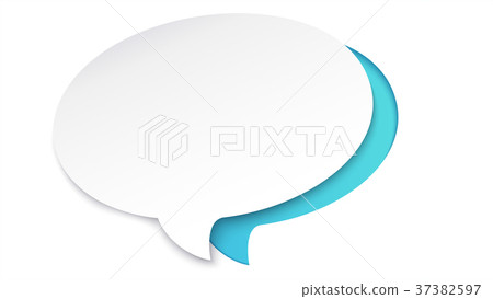 Colorful paper speech bubble cut out from paper - Stock Illustration ...