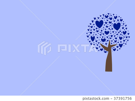 Heart tree blue - Stock Illustration [37391756] - PIXTA
