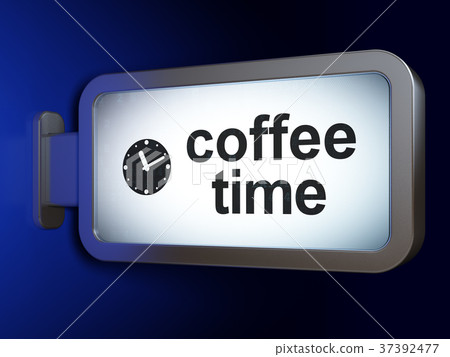 Timeline concept: Coffee Time and Clock on - Stock Illustration ...
