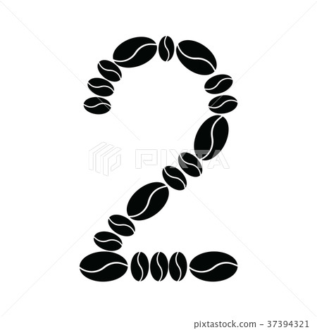 Vector number set from coffee beans - Stock Illustration [37394321] - PIXTA
