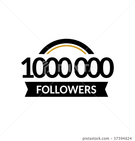 1000000 followers and friends, 1M anniversary - Stock Illustration ...