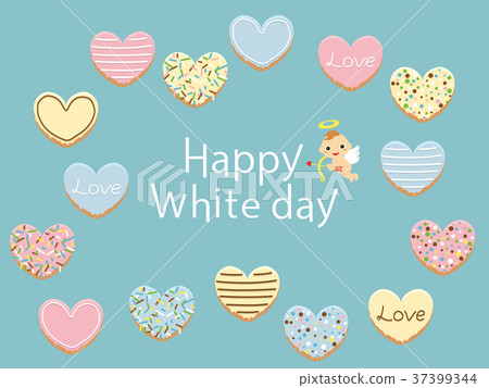Happy White Day Icing Cookie - Stock Illustration [37399344] - PIXTA