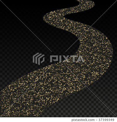 Gold road on transparent background Vector - Stock Illustration ...