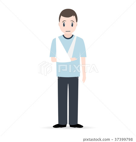 Injury man and bandage icon, medical sign - Stock Illustration ...