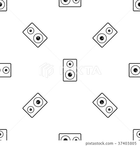 Subwoofer pattern seamless black - Stock Illustration [37403805] - PIXTA