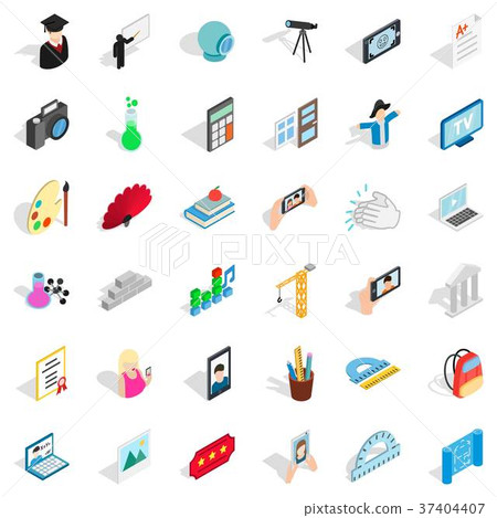 Computer icons set, isometric style - Stock Illustration [37404407] - PIXTA