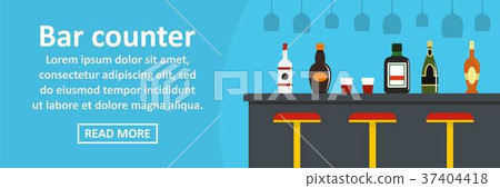 Bar counter banner horizontal concept - Stock Illustration [37404418 ...