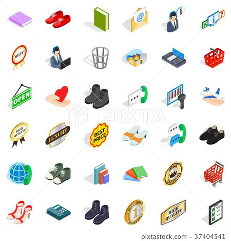 Code icons set, isometric style - Stock Illustration [37404541] - PIXTA
