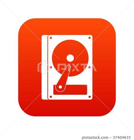 HDD icon digital red - Stock Illustration [37404635] - PIXTA