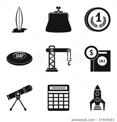Poise icons set, simple style - Stock Illustration [37404683] - PIXTA