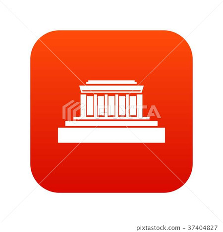 Building icon digital red - Stock Illustration [37404827] - PIXTA