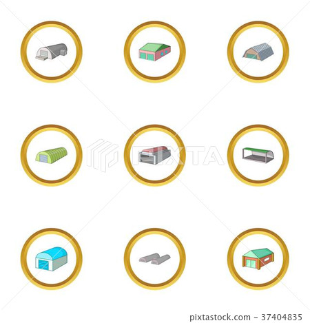 Storage icons set, cartoon style - Stock Illustration [37404835] - PIXTA