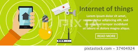 Internet of things banner horizontal concept - Stock Illustration ...