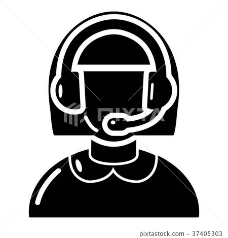 Operator icon, simple black style - Stock Illustration [37405303] - PIXTA