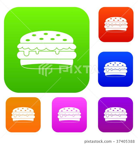 Burger set color collection - Stock Illustration [37405388] - PIXTA