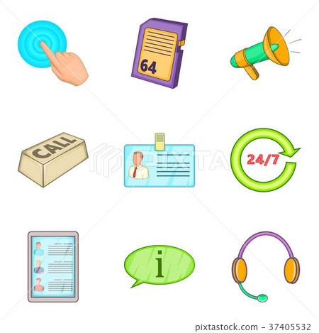 Informing icons set, cartoon style - Stock Illustration [37405532] - PIXTA