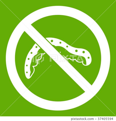 No caterpillar sign icon green - Stock Illustration [37405594] - PIXTA
