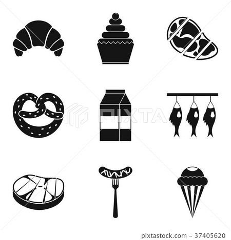 Grease icons set, simple style - Stock Illustration [37405620] - PIXTA
