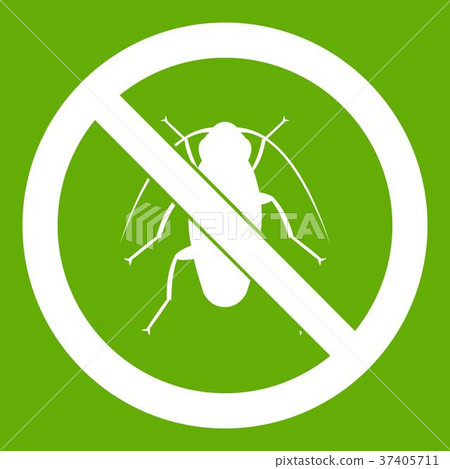 No cockroach sign icon green - Stock Illustration [37405711] - PIXTA