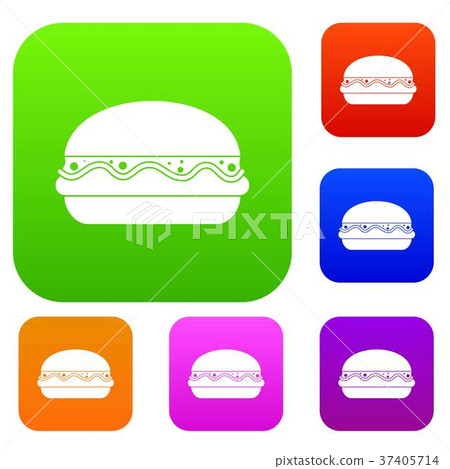 Burger set color collection - Stock Illustration [37405714] - PIXTA