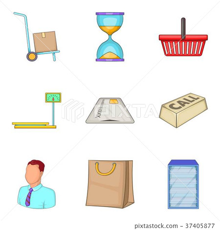 Replacement icons set, cartoon style - Stock Illustration [37405877 ...
