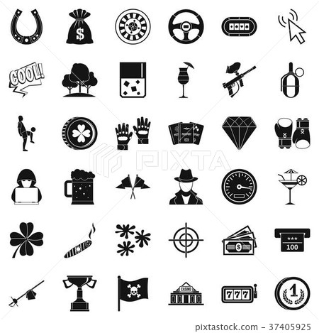 Chance icons set, simple style - Stock Illustration [37405925] - PIXTA