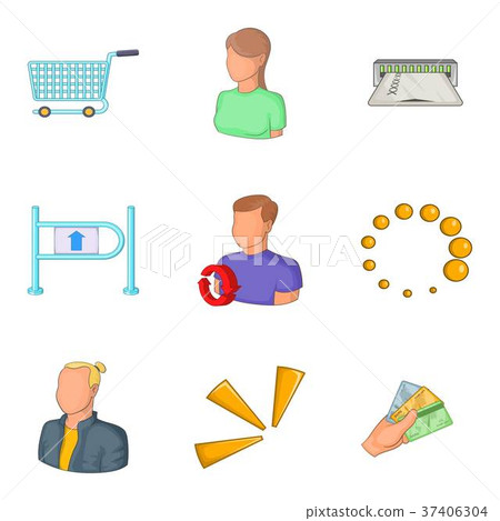 Collector icons set, cartoon style - Stock Illustration [37406304] - PIXTA