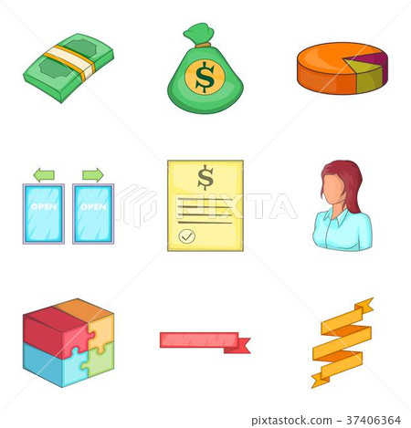 Income icons set, cartoon style - Stock Illustration [37406364] - PIXTA