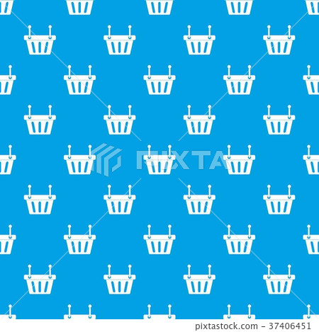 Shopping cart pattern seamless blue - Stock Illustration [37406451] - PIXTA