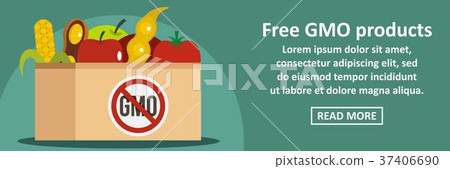 Free GMO products banner horizontal concept - Stock Illustration ...