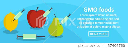 GMO foods banner horizontal concept - Stock Illustration [37406760] - PIXTA
